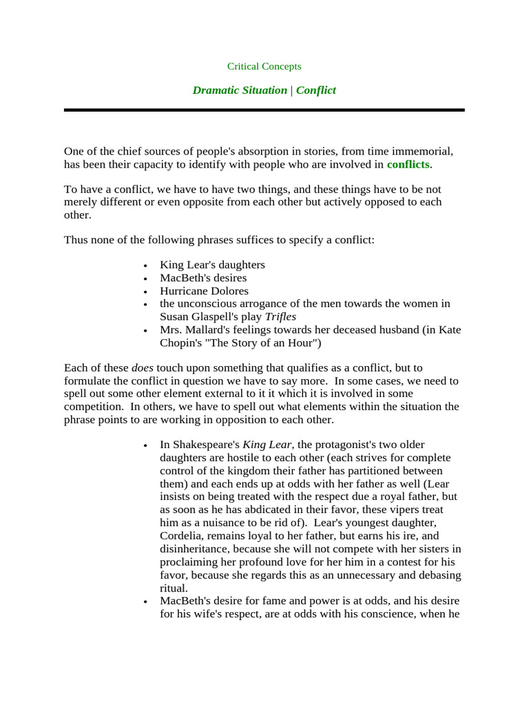 Dramatic Situation | PDF