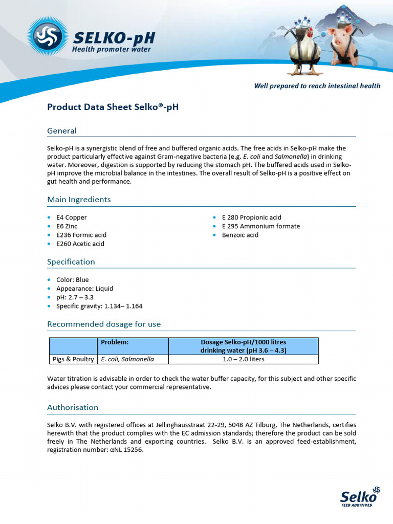 Selko-pH: Poultry Gut Health Solution | PDF | Science & Mathematics