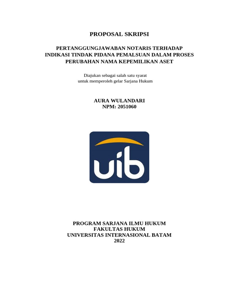 Proposal Skripsi Aura | PDF | Pengelolaan Keuangan & Uang | Ilmu Sosial