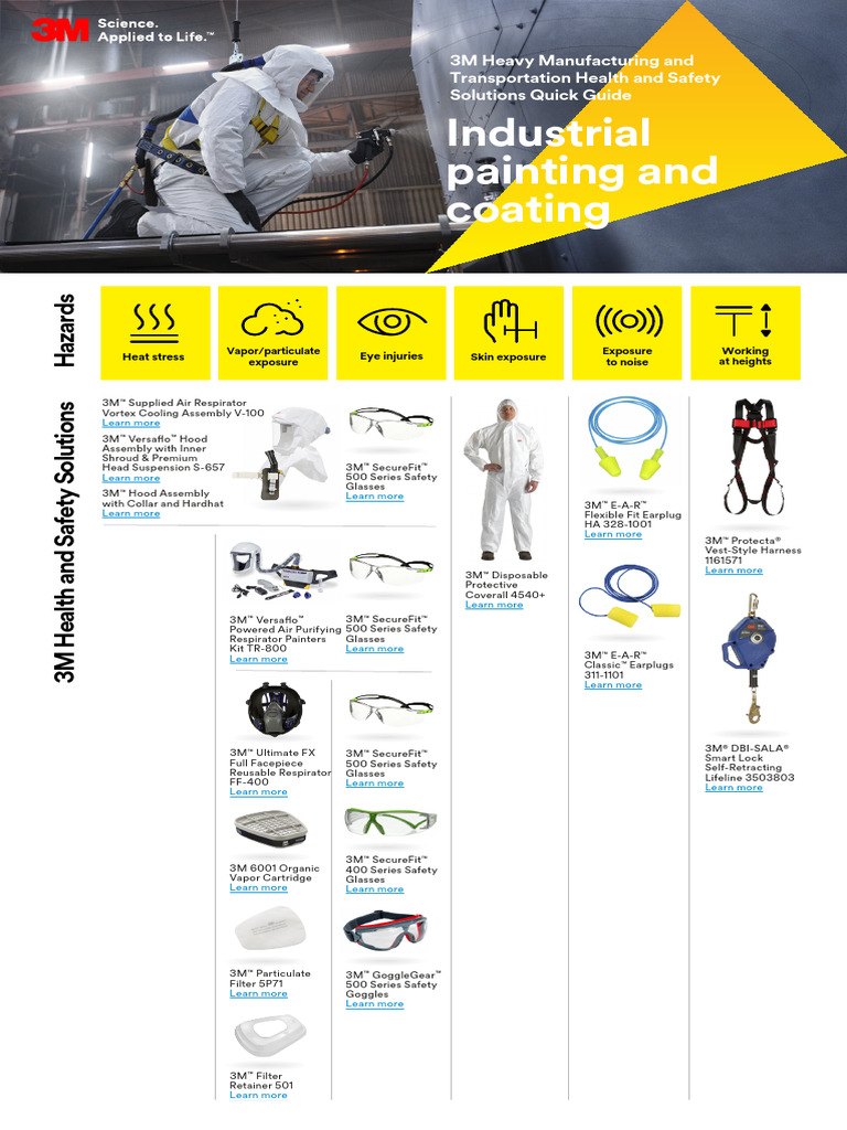 Pintura Industrial Recomendaciones | PDF | Personal Protective ...