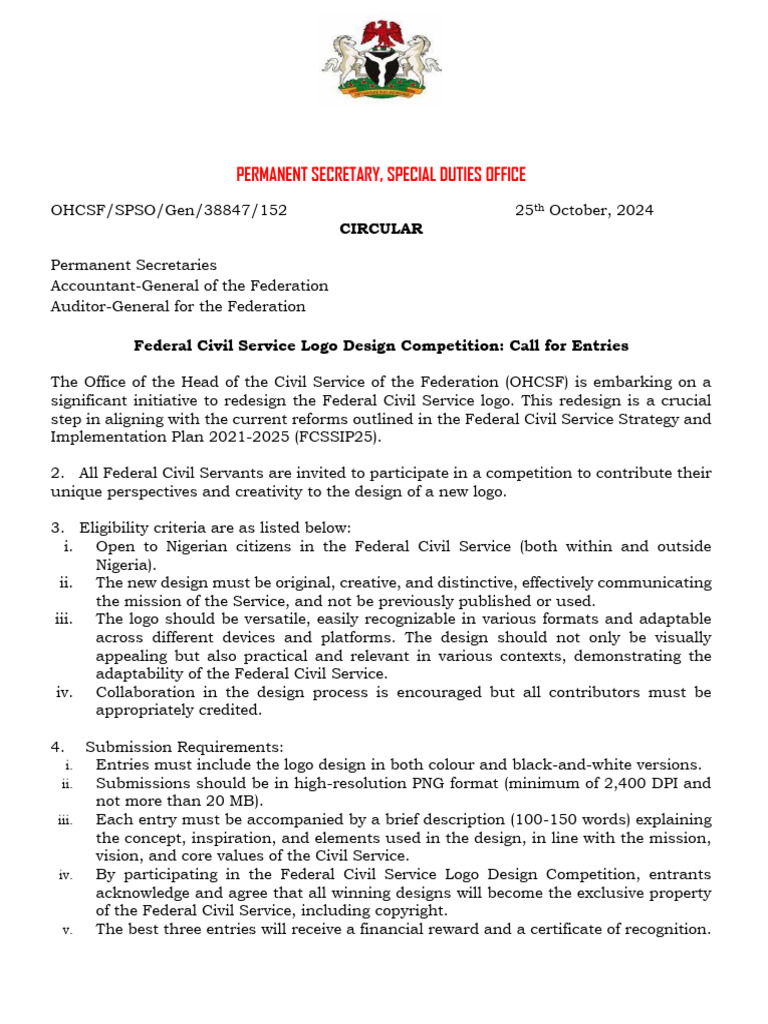 Logo Competition Circular (1) 241026 183627 | PDF | Business