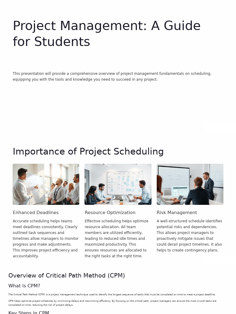 Project Management A Guide For Students | PDF | Variance | Standard ...