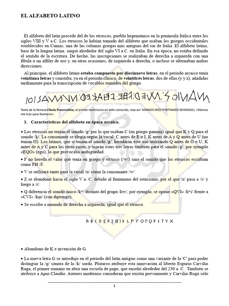04.el Alfabeto Latino | PDF | Escritura latina | latín