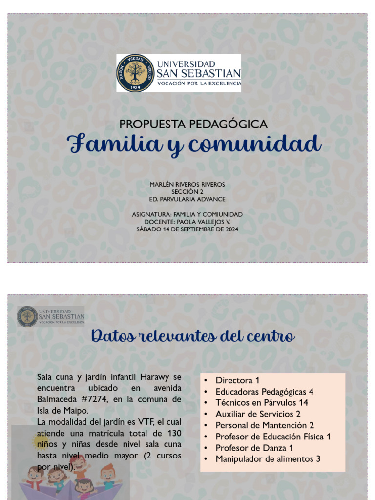 Presentación Propuesta Familia y Comunidad (Marlén Riveros R) | PDF ...