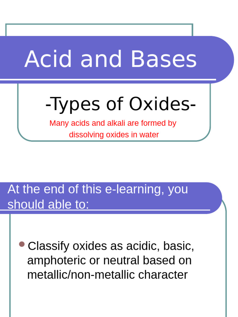 Oxides 090329004641 Phpapp01 | PDF | Oxide | Hydroxide