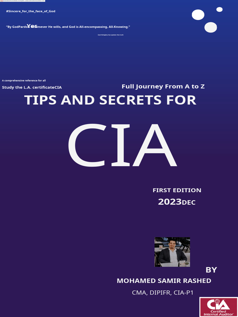 CIA Exam Guide by Samir Rashed | PDF | Internal Audit | Accounting