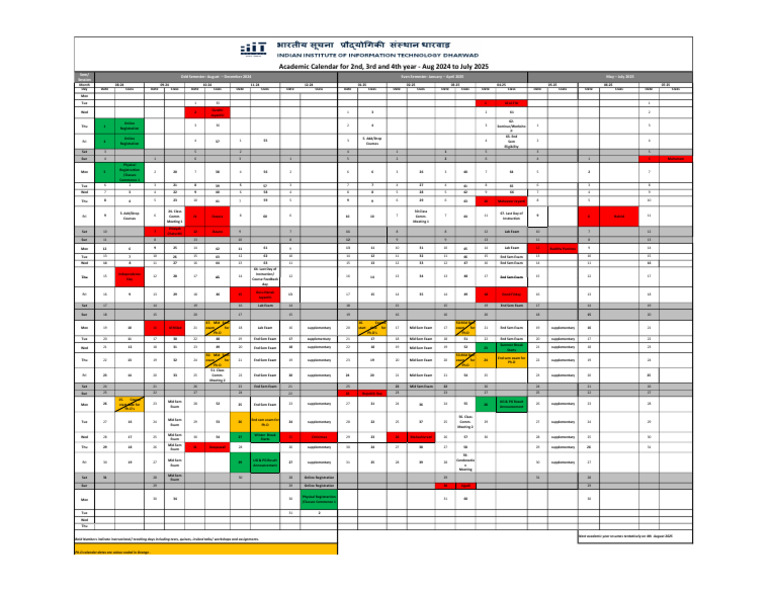 Academic Calendar Year 234 2024-25 | PDF