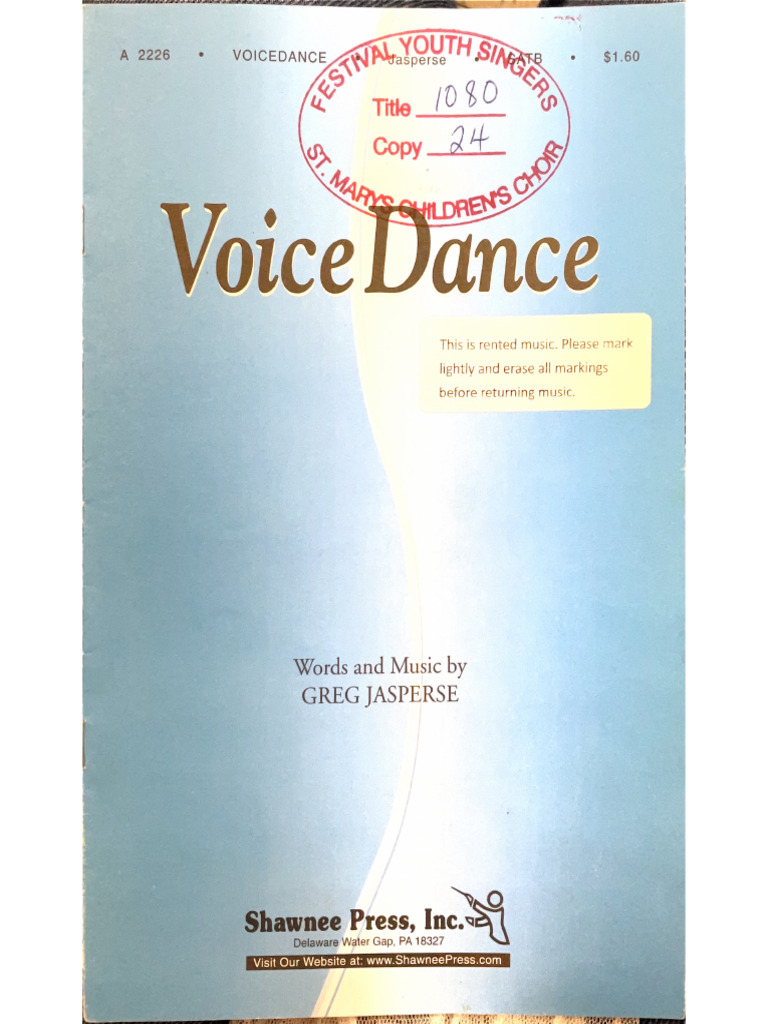 Voice Dance - Jasperse | PDF
