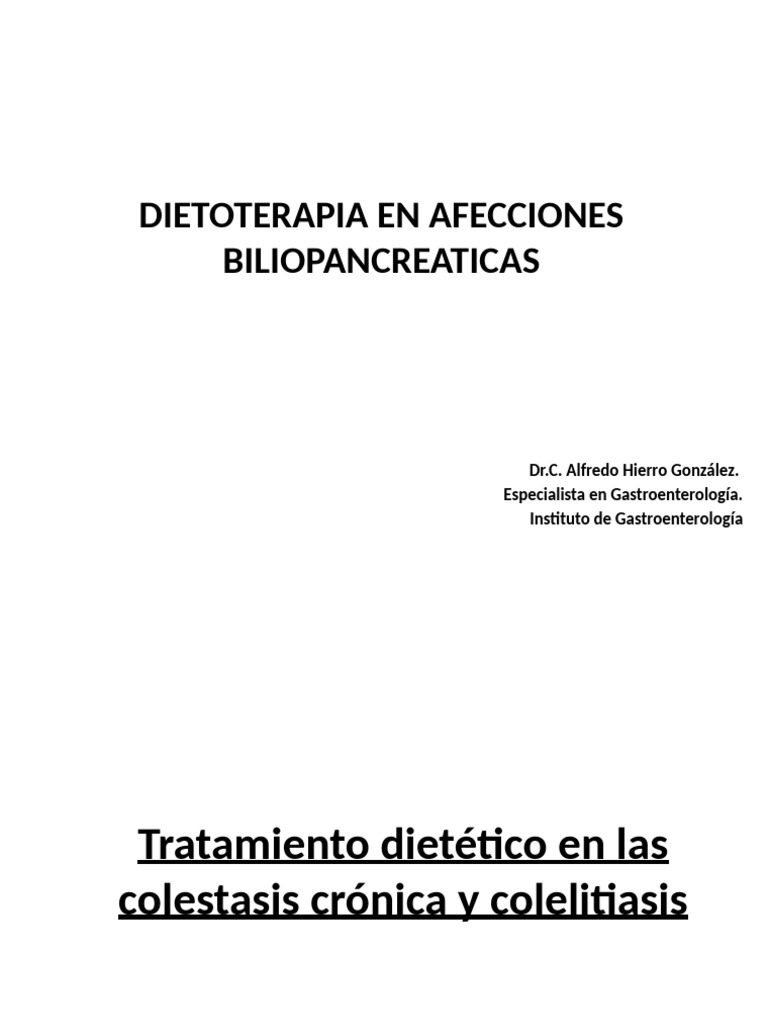 Colelitiasis y Afecc Bilio-Pancreaticas | PDF | Dieta | Nutrición