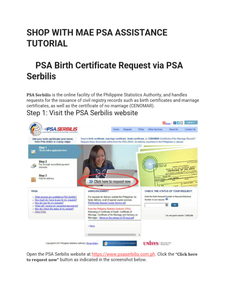 SWM PSA TUTORIAL | PDF | Birth Certificate