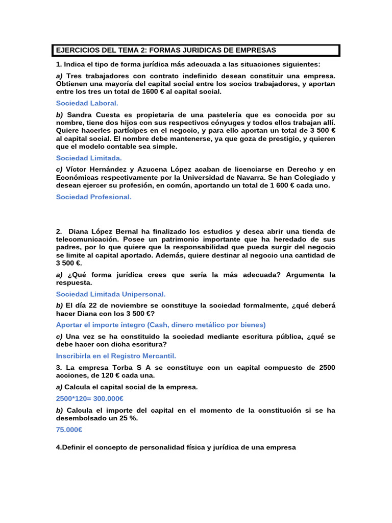 Bloque de Actividades Del Tema 2 Gefe | PDF | Derecho laboral | Sociedad