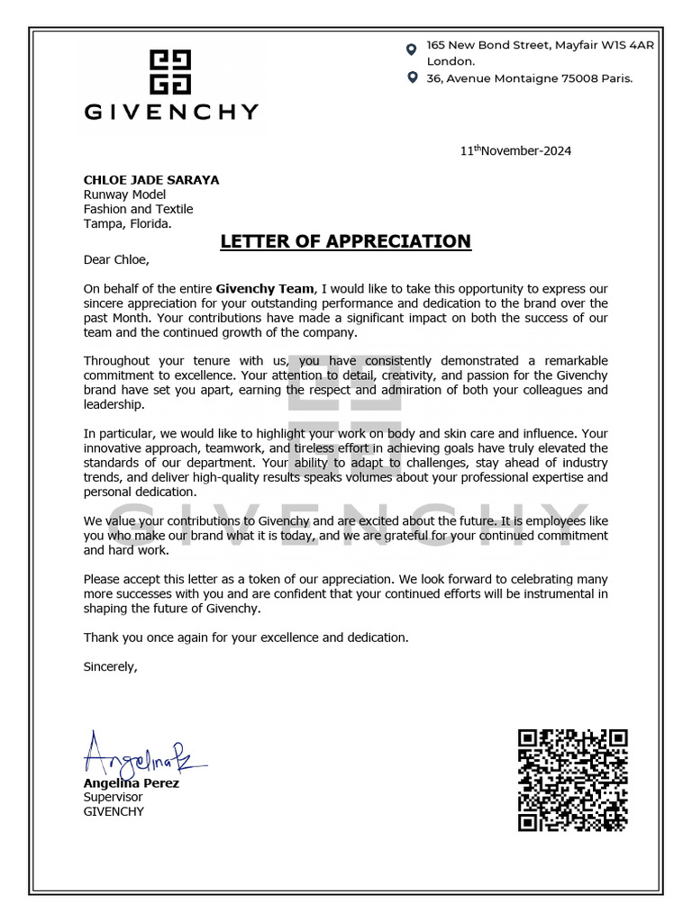 Letter of Appreciation | PDF | Business