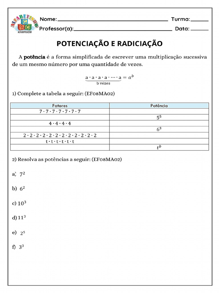 1do - MATEMÁTICA - 8 ANO - 1B | PDF