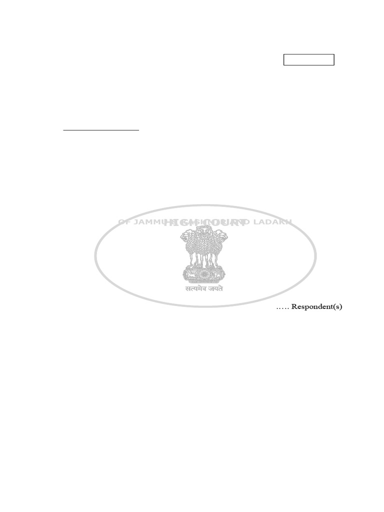 Satpal Sharma Vs State of J&K | PDF | Lawsuit | Judgment (Law)