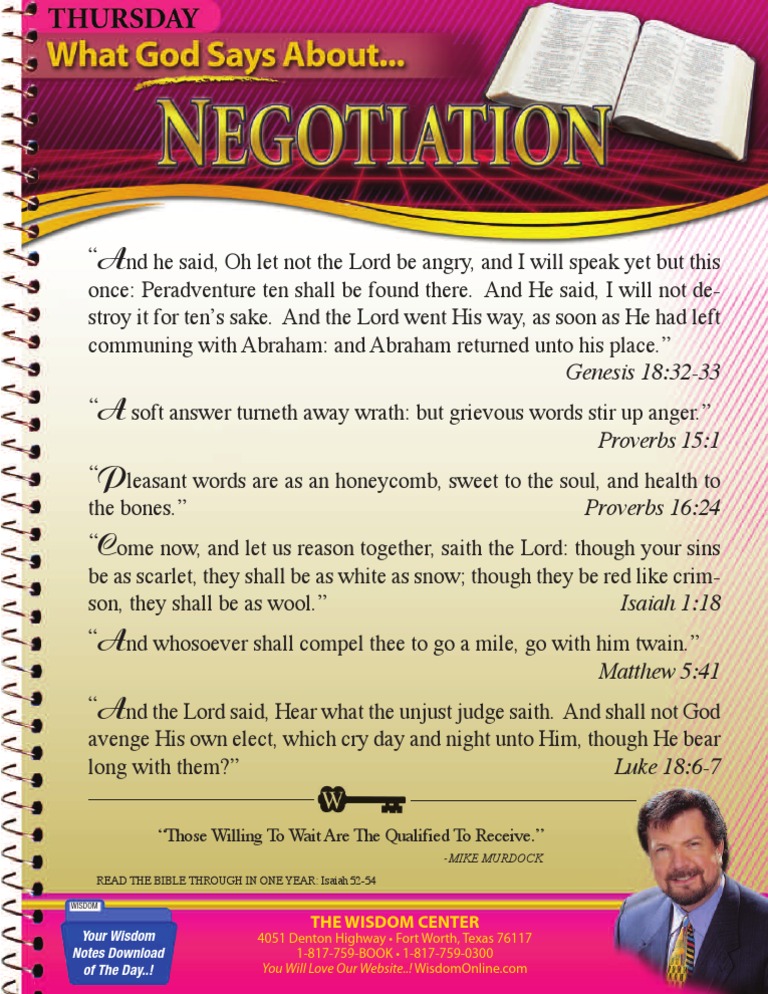 What God Says About Negotiation