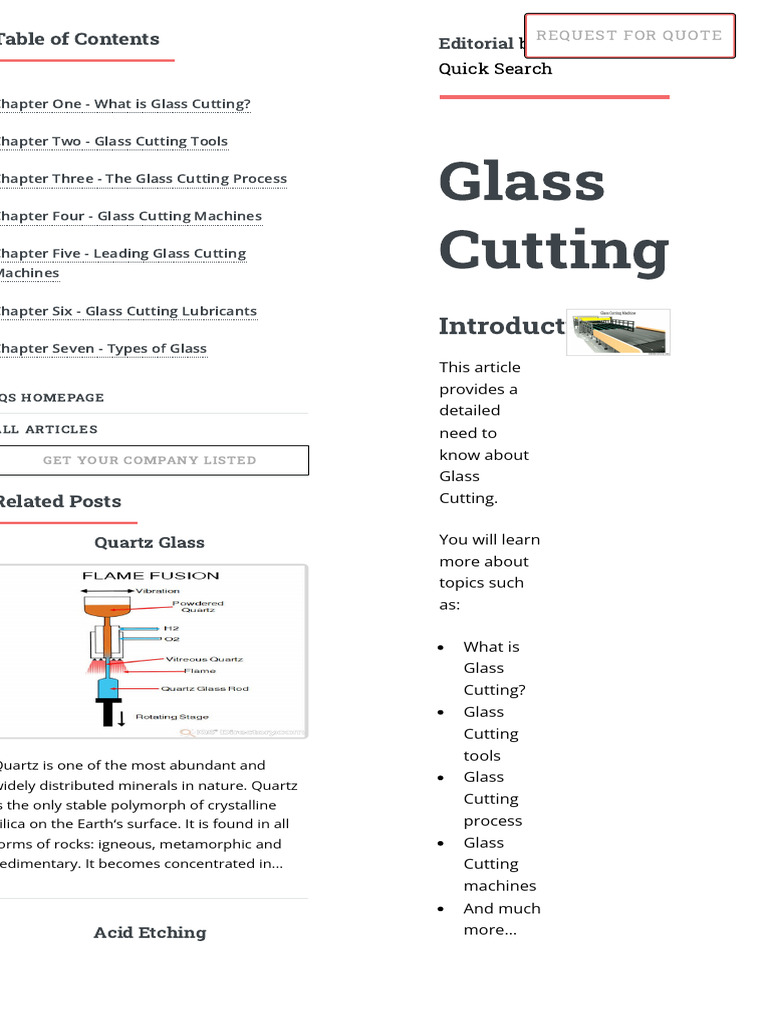 Glass Cutting Techniques and Tools Guide | PDF | Machining | Glasses