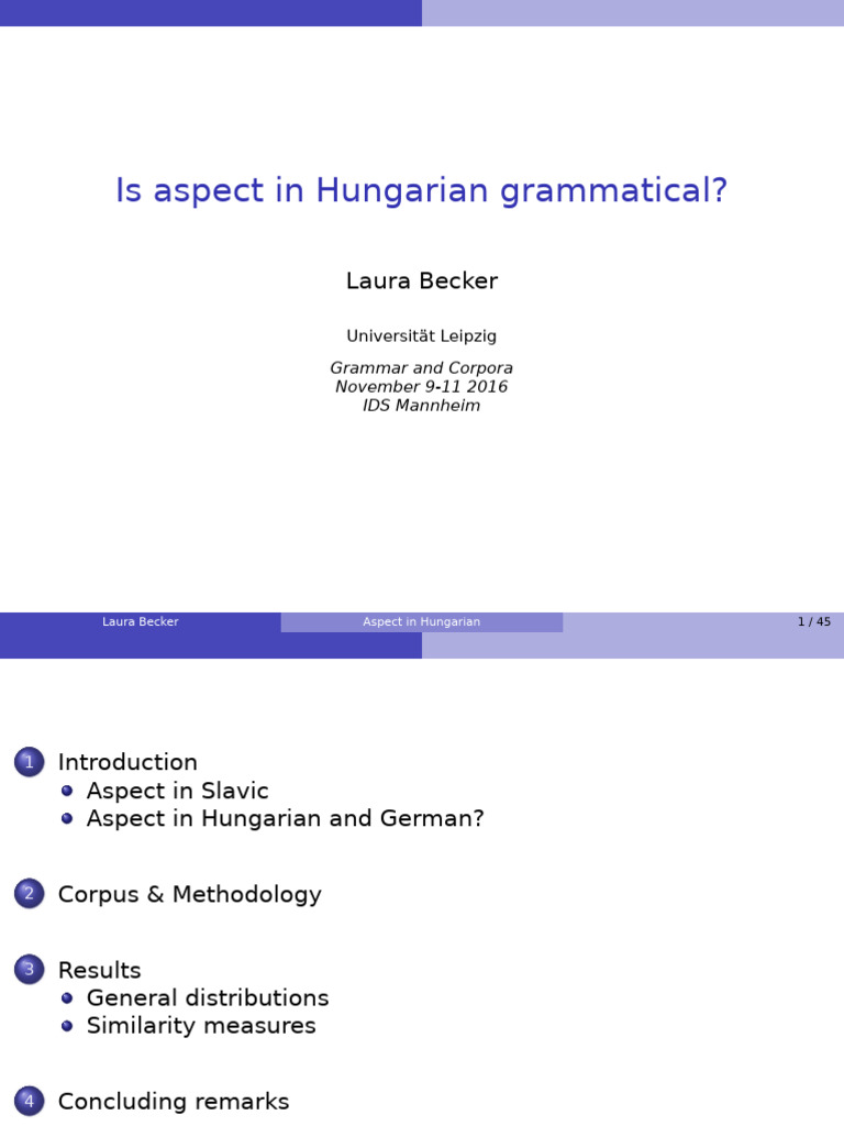 Is Hung Aspect Grammatical? | PDF | Grammatical Tense | Grammar