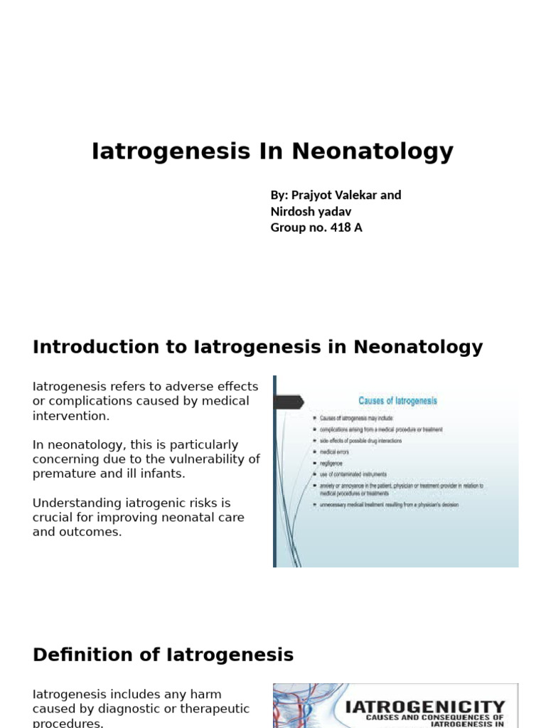 Iatrogenesis in Neonatology | PDF | Medical Error | Neonatology