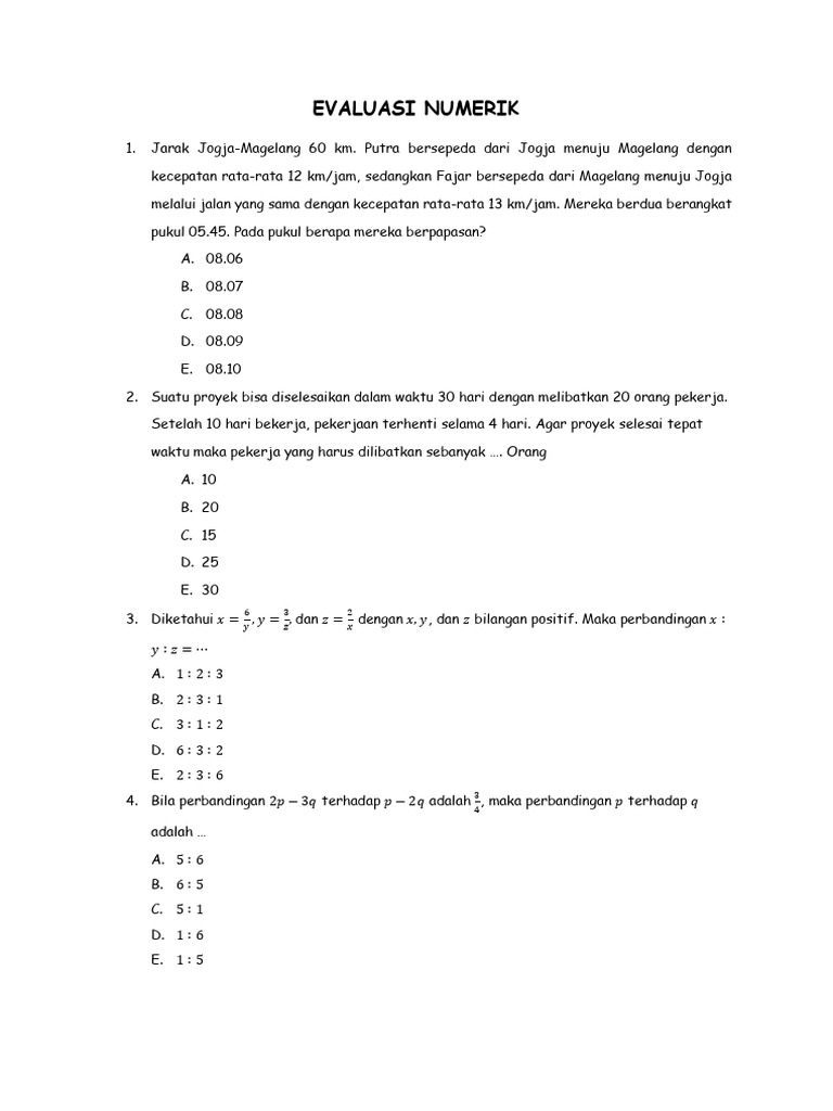 Evaluasi Numerik | PDF