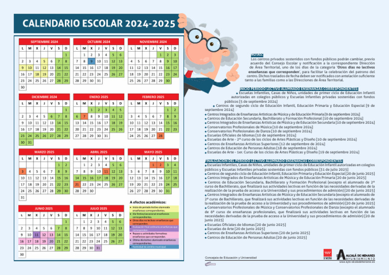 Calendario Escolar 24-25 | PDF | Escuelas | Educación Secundaria