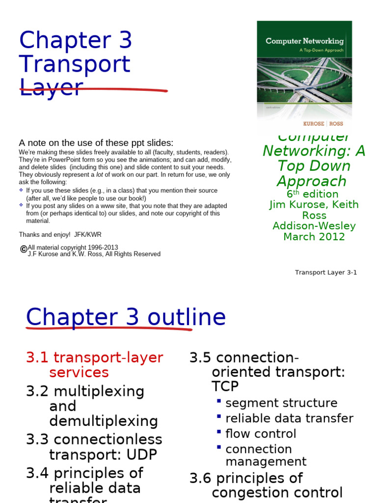 Chapter 3 - Transport Layer | PDF | Transmission Control Protocol ...