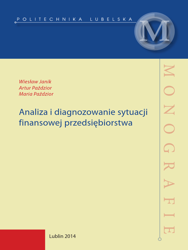 Janik Paździor 2014 Analiza I Diagnozowanie Sytuacji Finansowej | PDF