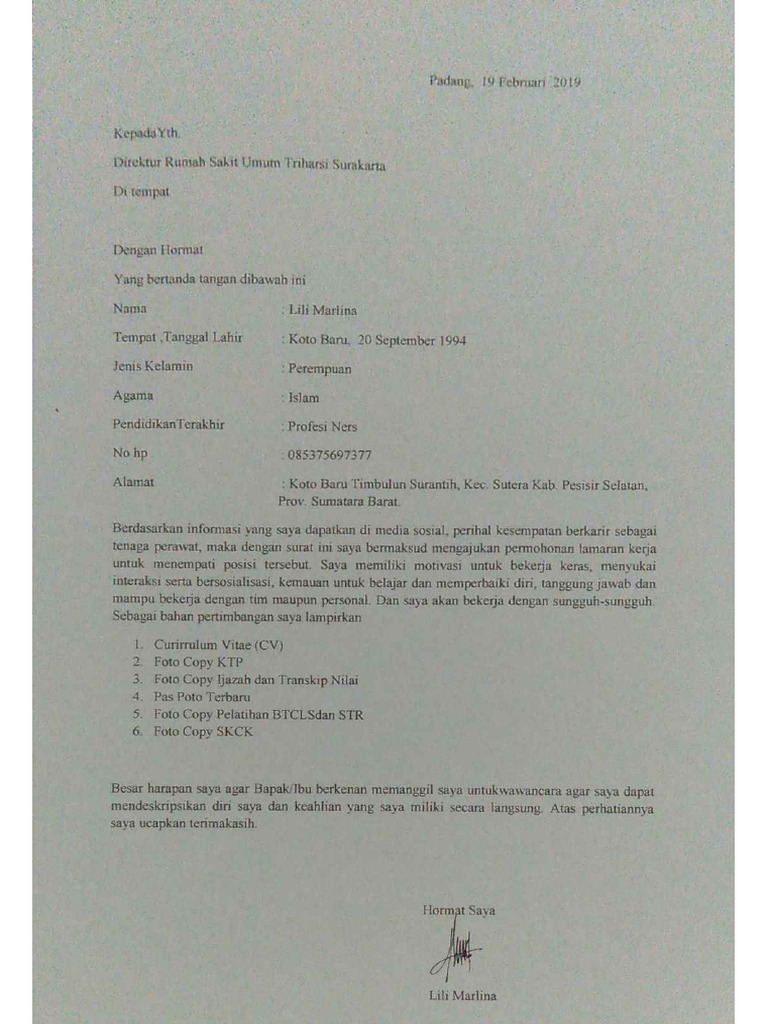 Surat Lamaran Kerja, CV Dan Berkas Pendukung Lainnya | PDF Surat Lamaran Kerja, CV Dan Berkas Pendukung Lainnya | PDF