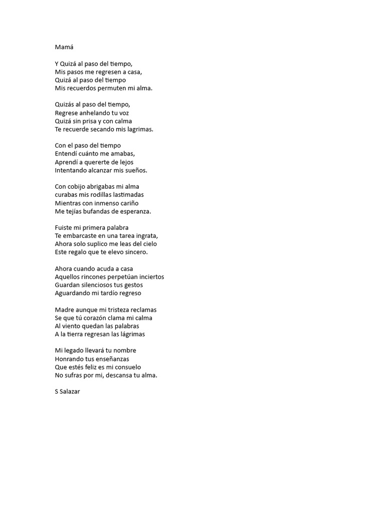 Mamá Poema Pdf Poesía