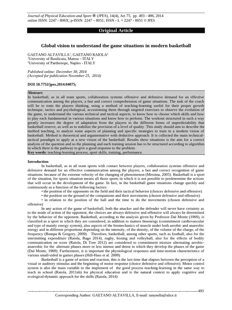 basketball globalization | PDF | Methodology | Experience