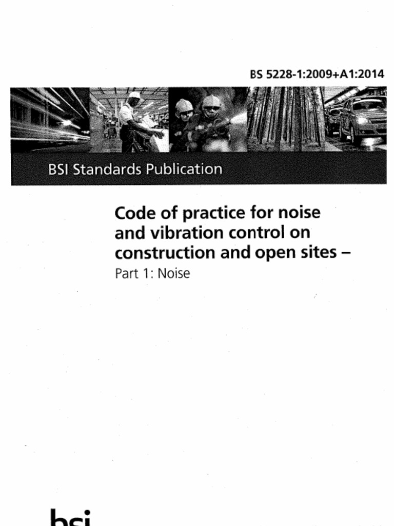 TG17 BSI Code of Practice For Noise and Vibration Control On ...