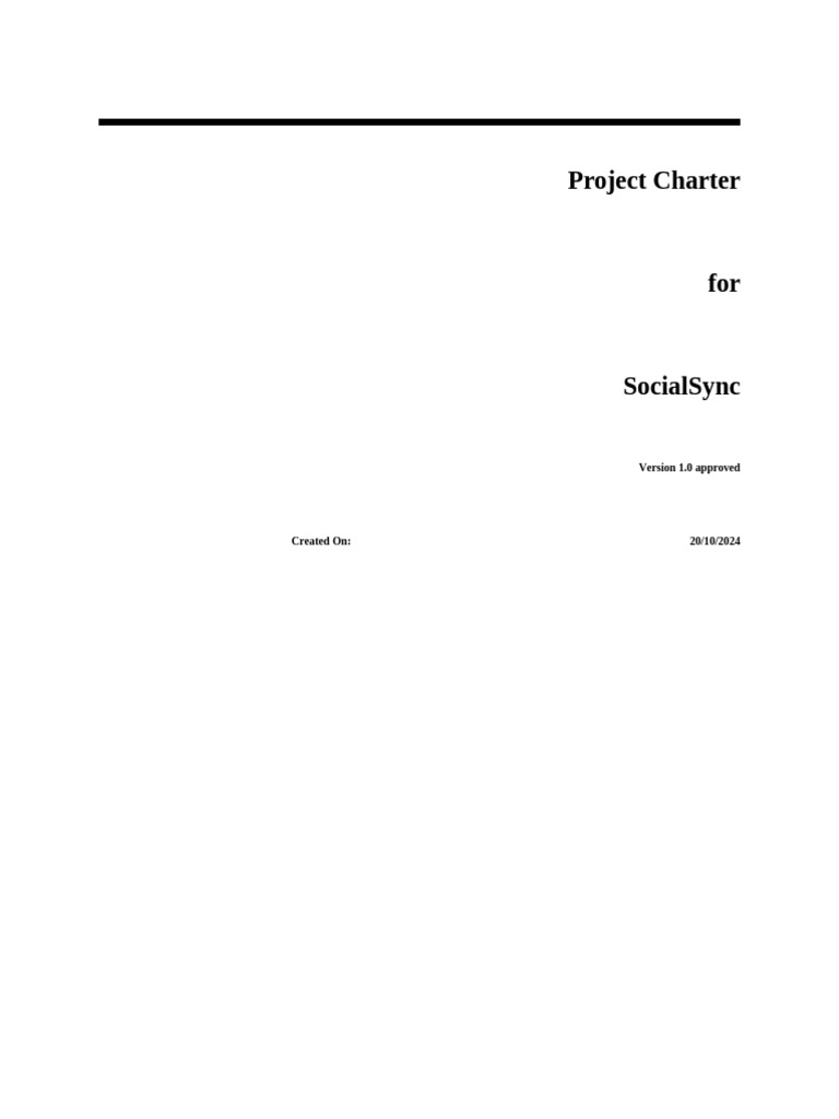 Project Charter Template 123 | PDF | Popular Culture & Media Studies ...