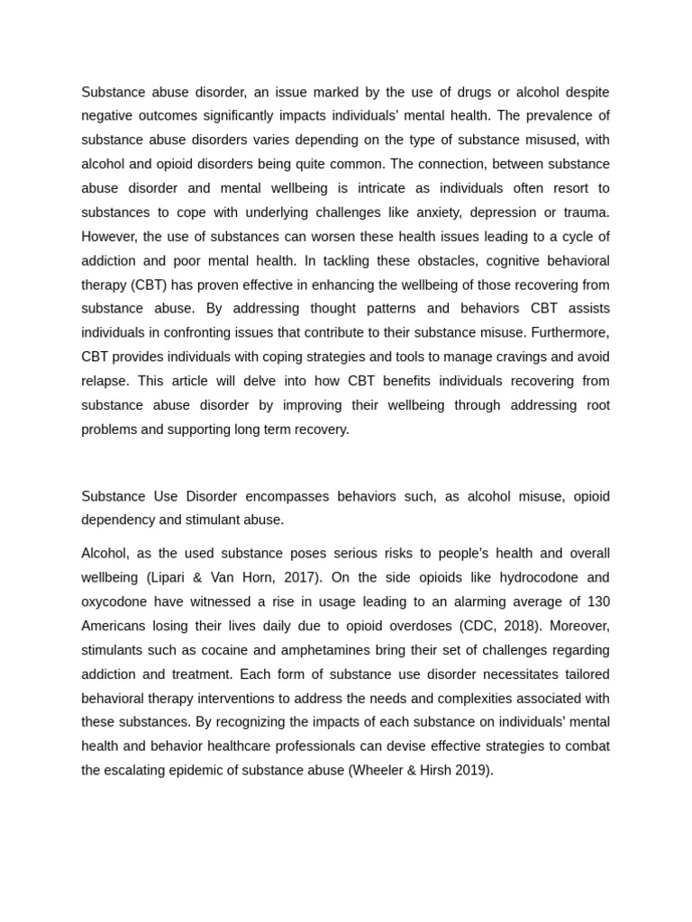 Dotun CBT Efficacy | PDF | Cognitive Behavioral Therapy | Substance Abuse