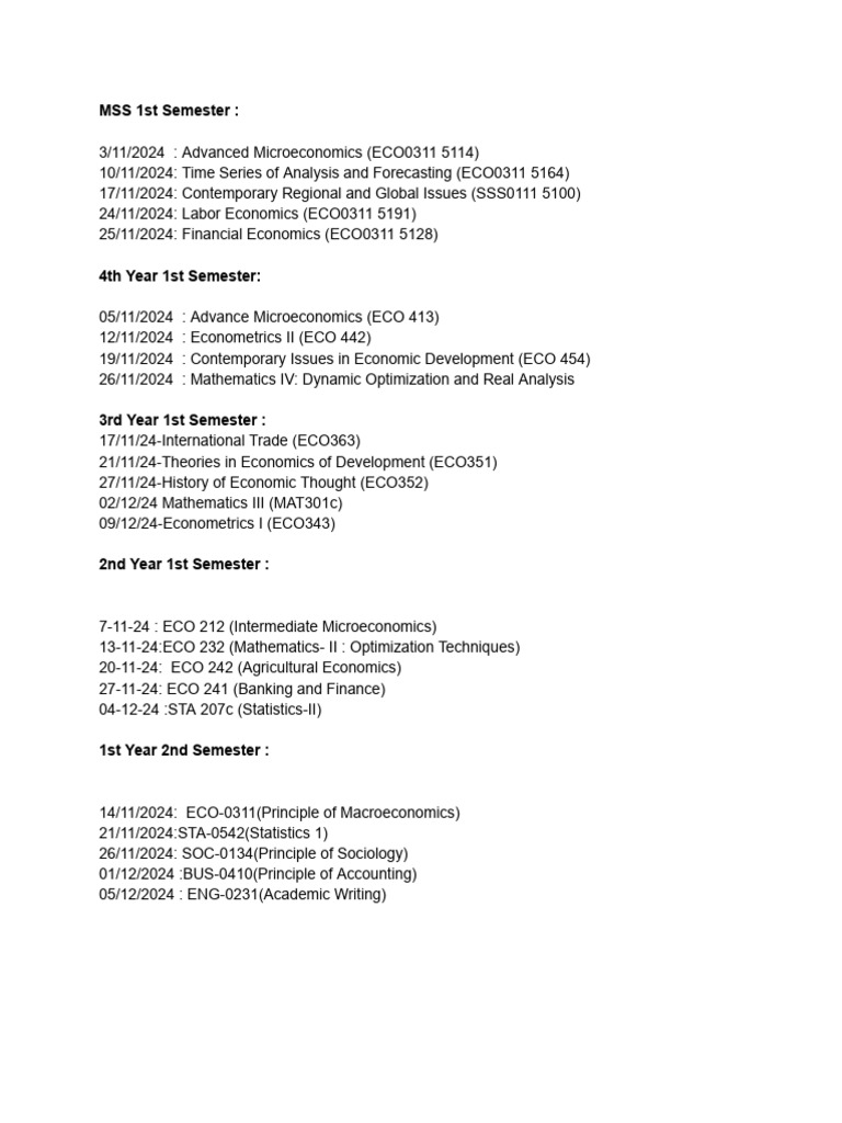 Final Examination Routine 2024 Pdf