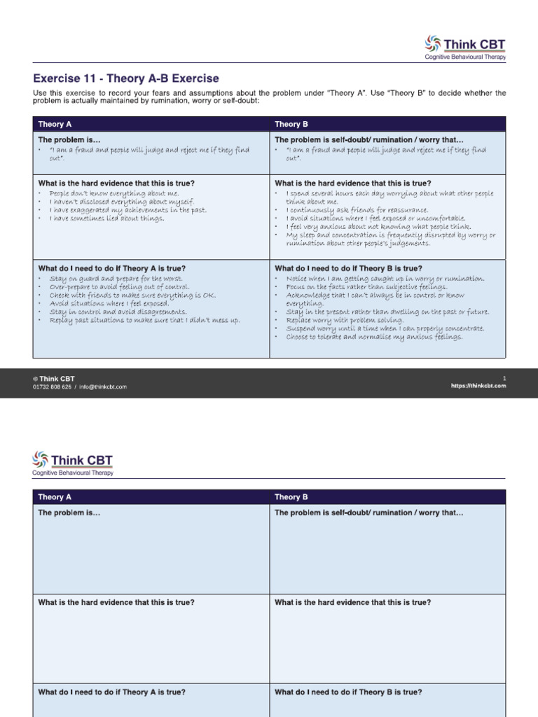 Exercise 11 - Theory A-B Exercise | PDF