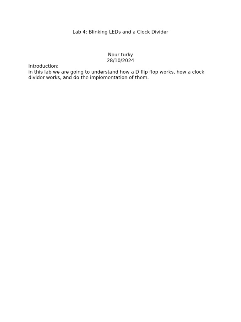 Lab4 blinking led | PDF Lab4 blinking led | PDF