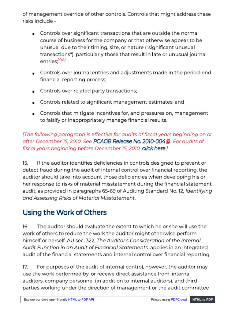 Audit Standard 6 - 10 | PDF