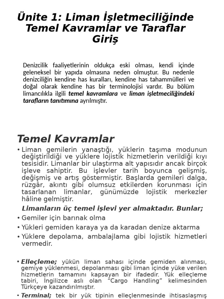 Liman Ve Terminal | PDF