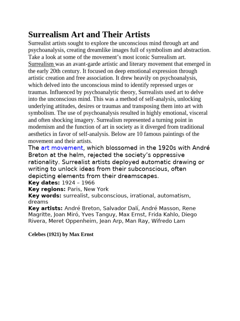 Surrealism Art | PDF | Surrealism | Salvador Dalí