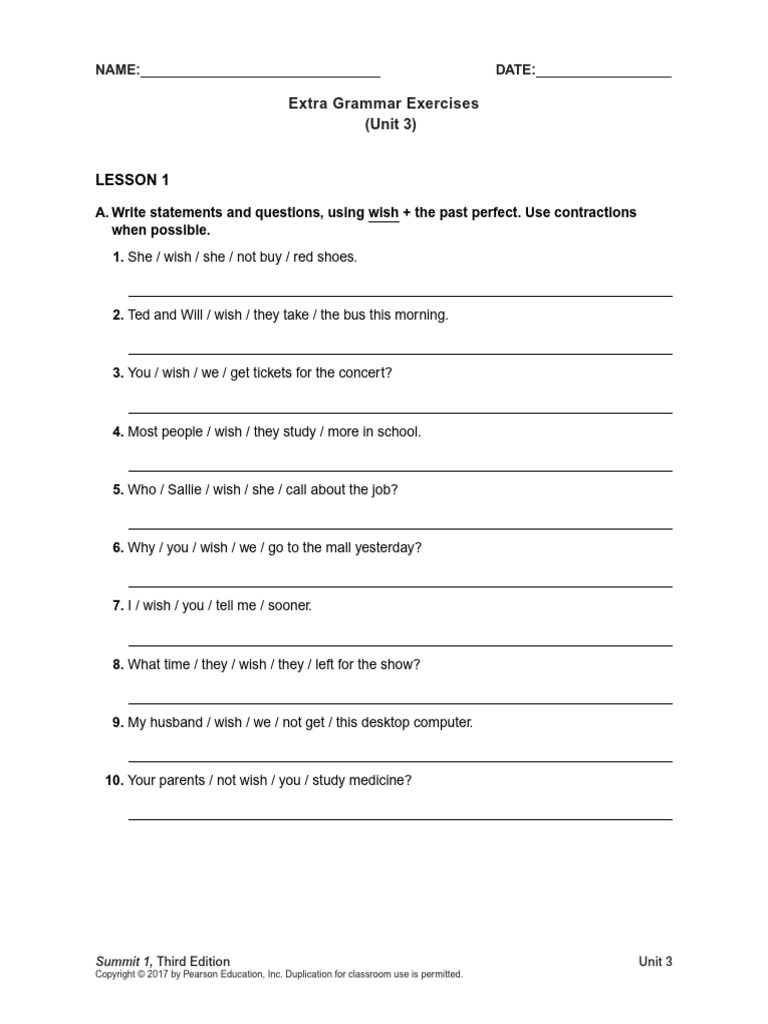 Grammar Unit 3 | PDF | Language Arts & Discipline