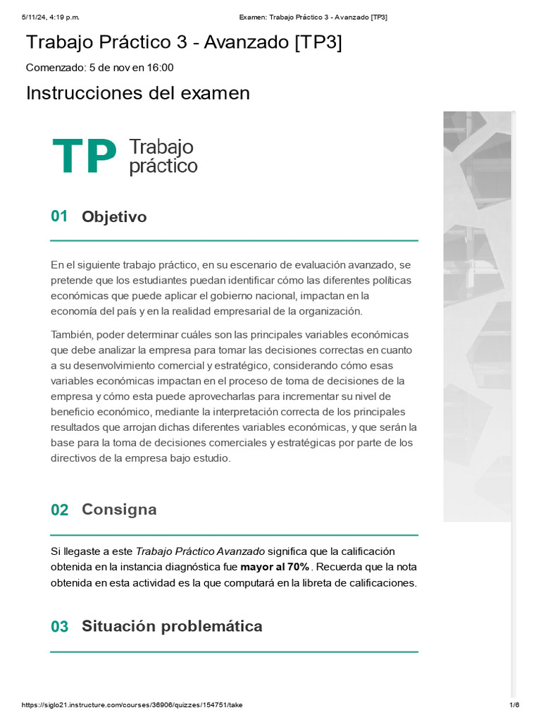 Examen - Trabajo Práctico 3 - Avanzado (TP3) | PDF | Producto Interno Bruto | Mercado (economía)