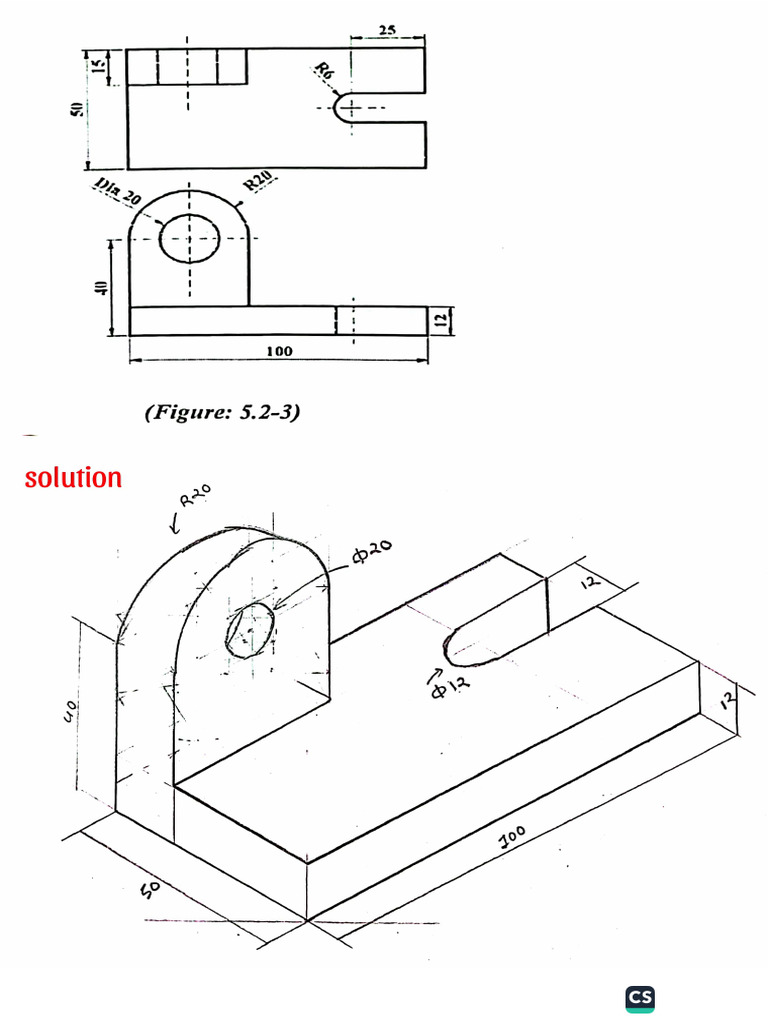 Isometric & Oblique Projection Solution | PDF