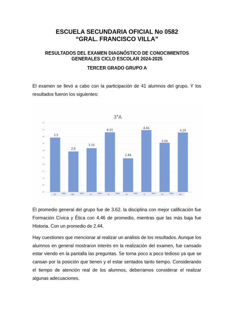 Interpretacion de Resultados Ex DX 3a | PDF | Salud y bienestar
