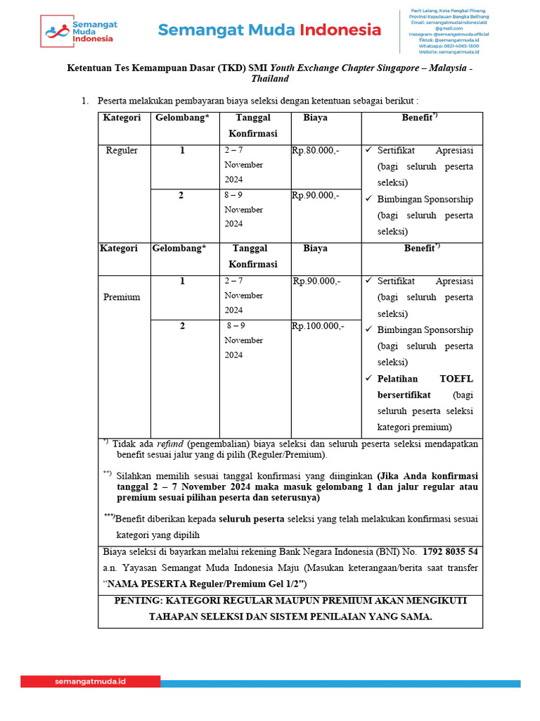 Ketentuan TKD Feb 2025 | PDF