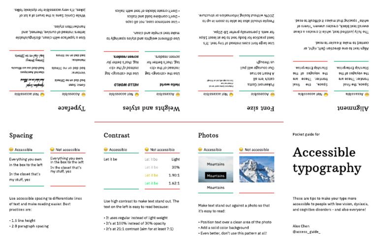 Pocket Guide Accessible Typography | PDF | Typefaces | Writing