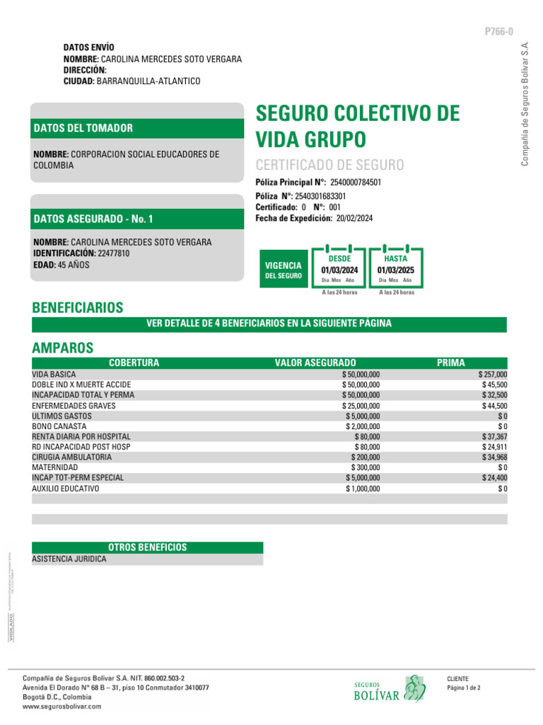 PdfOnDemandWSServlet-1 | PDF | Póliza de seguros | Seguro