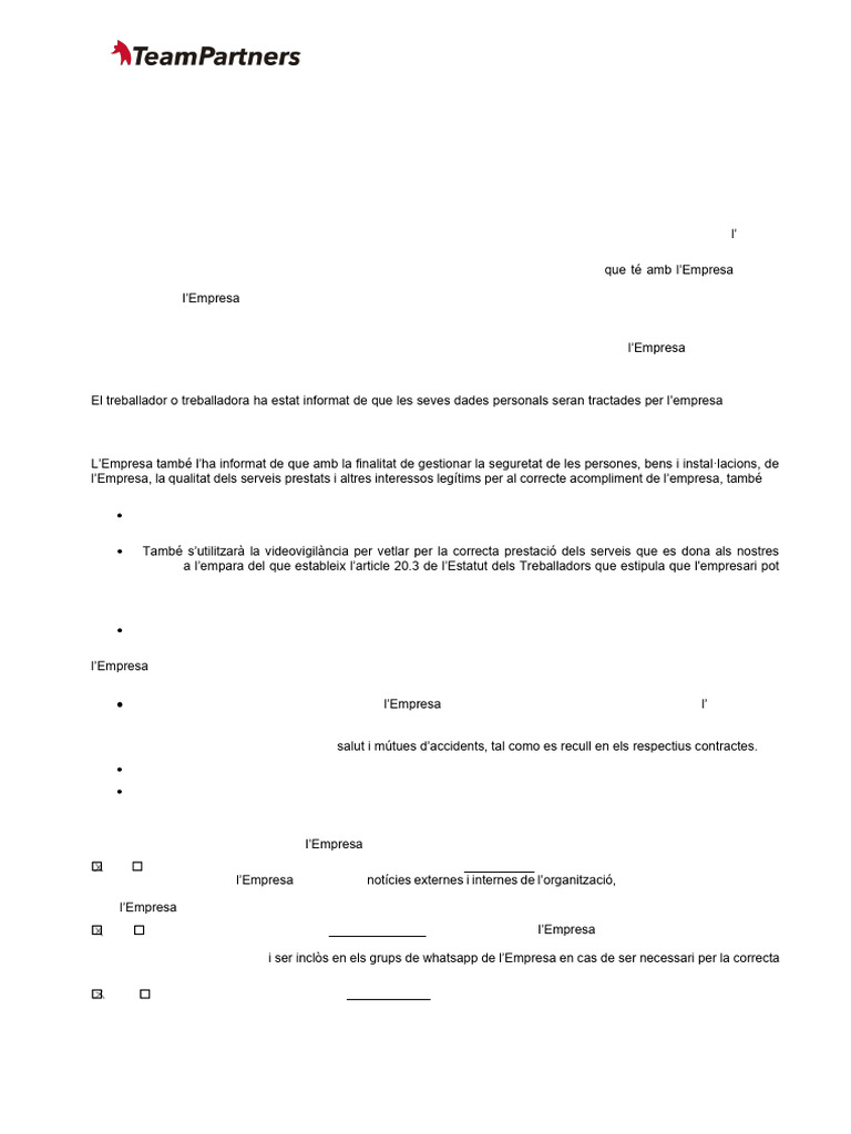 0 IMP273-EMP-Rev.01-Model Contracte Laboral EMPLEADOS | PDF