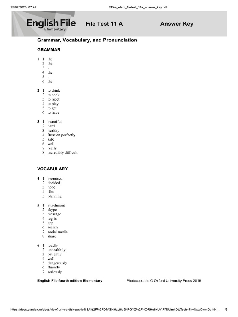 EF4e Elem Filetest 11a Key | PDF | Computers | Technology & Engineering