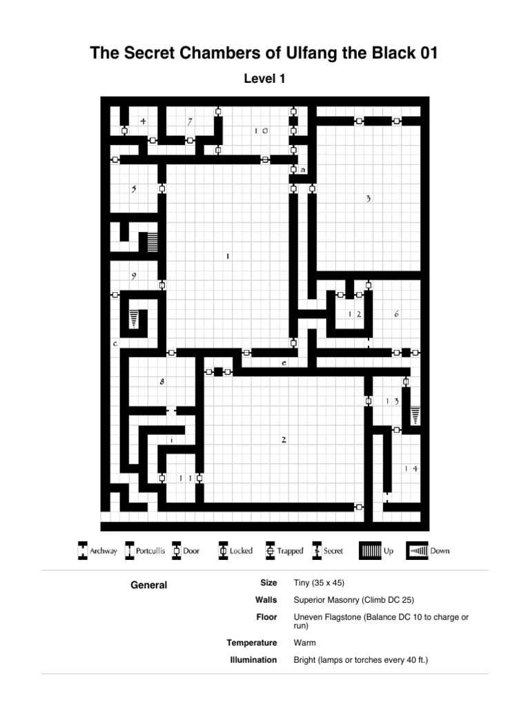 Ulfang the Black's Secret Dungeon Layout | PDF