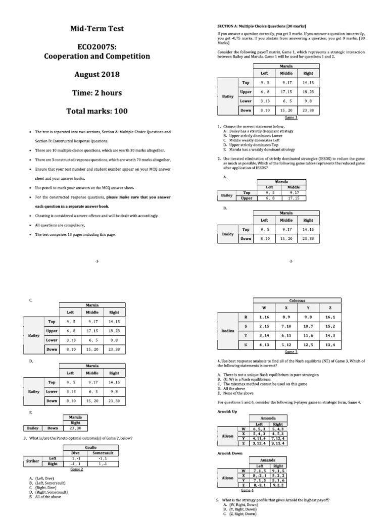 2018 Eco2007s Test 1 | PDF