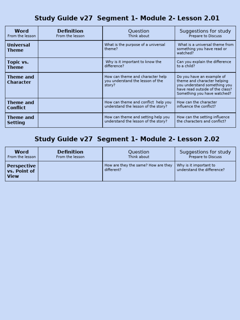 Study Guide v27 Segment 1 - Module 2 | PDF | Symbols | Idea